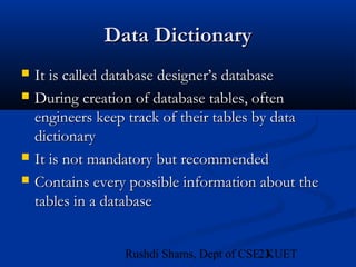 Database Tables and Data Types | PPT