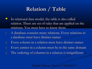 Database Tables and Data Types | PPT