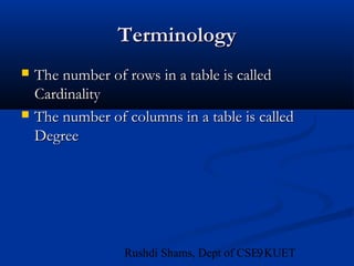 Database Tables and Data Types | PPT