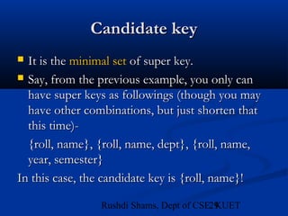 Database Keys / Referential Integrity / Propagation Constraint / Entity Integrity | PPT
