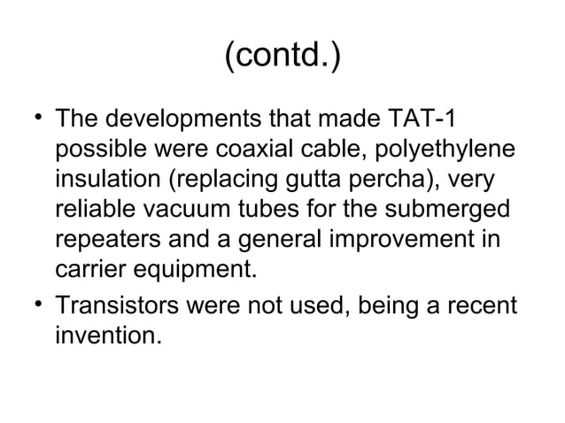 Transatlantic cable | PPT