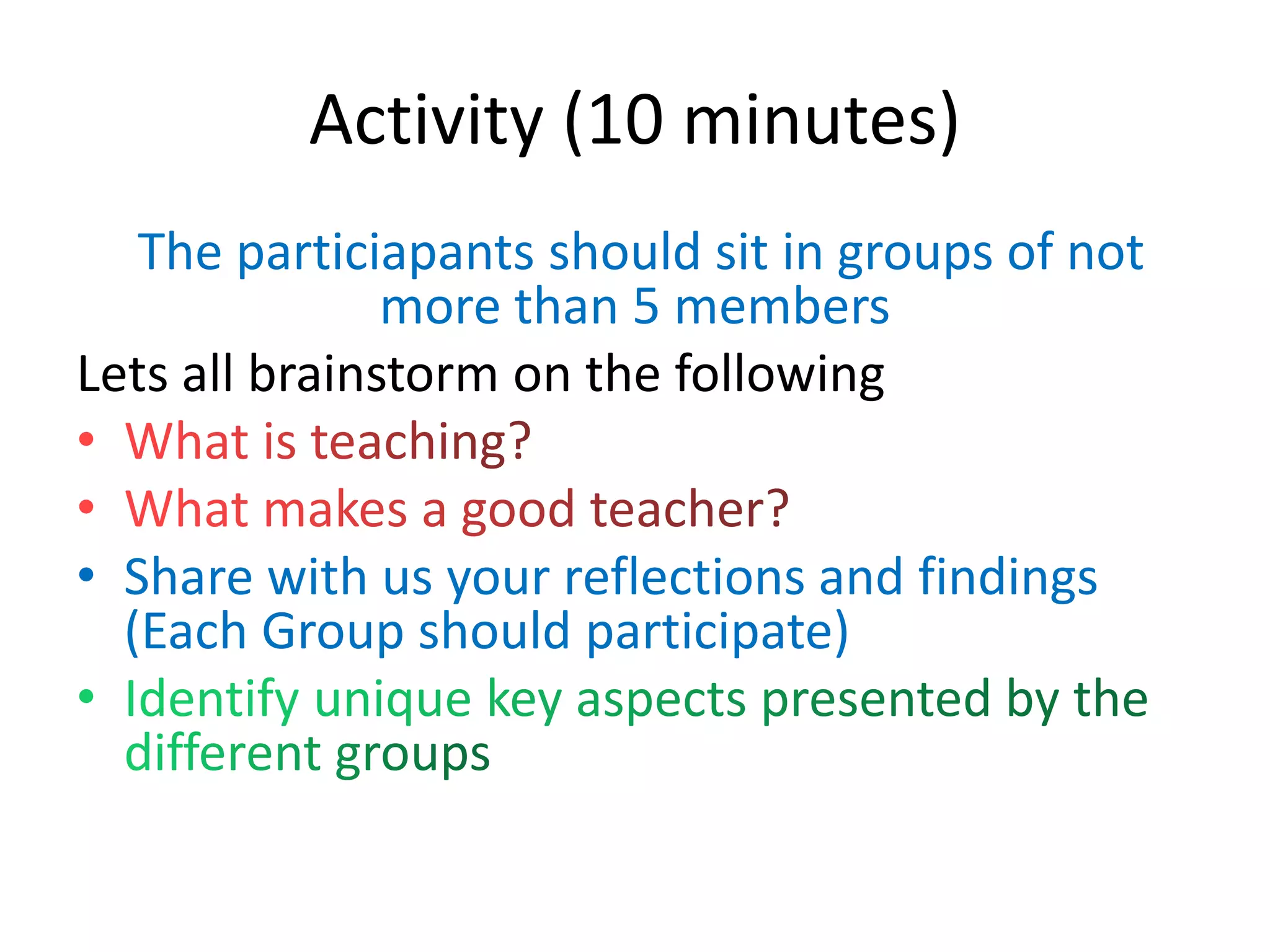 PARTICIPATORY TEACHING LEARNING STRATEGIES FOR CHILDREN | PPT