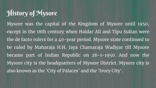Mysore city ppt | PDF