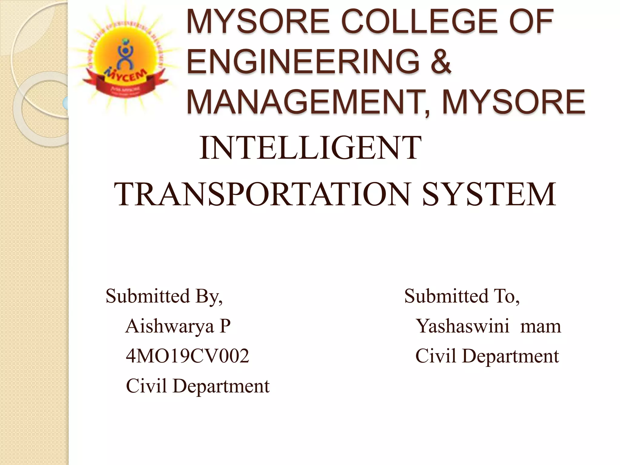 Intelligent transportation system | PPT