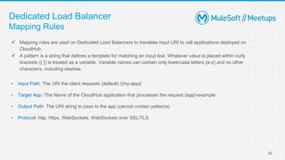 CloudHub Load Balancers (SLB & DLB) | MuleSoft Mysore Meetup #21 | PPTX