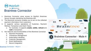 Payment Integration using Braintree Connector | MuleSoft Mysore Meetup #37 | PPTX | Credit Cards ...
