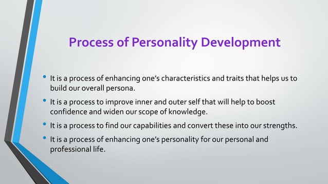 Personality development presentation syed | PPT