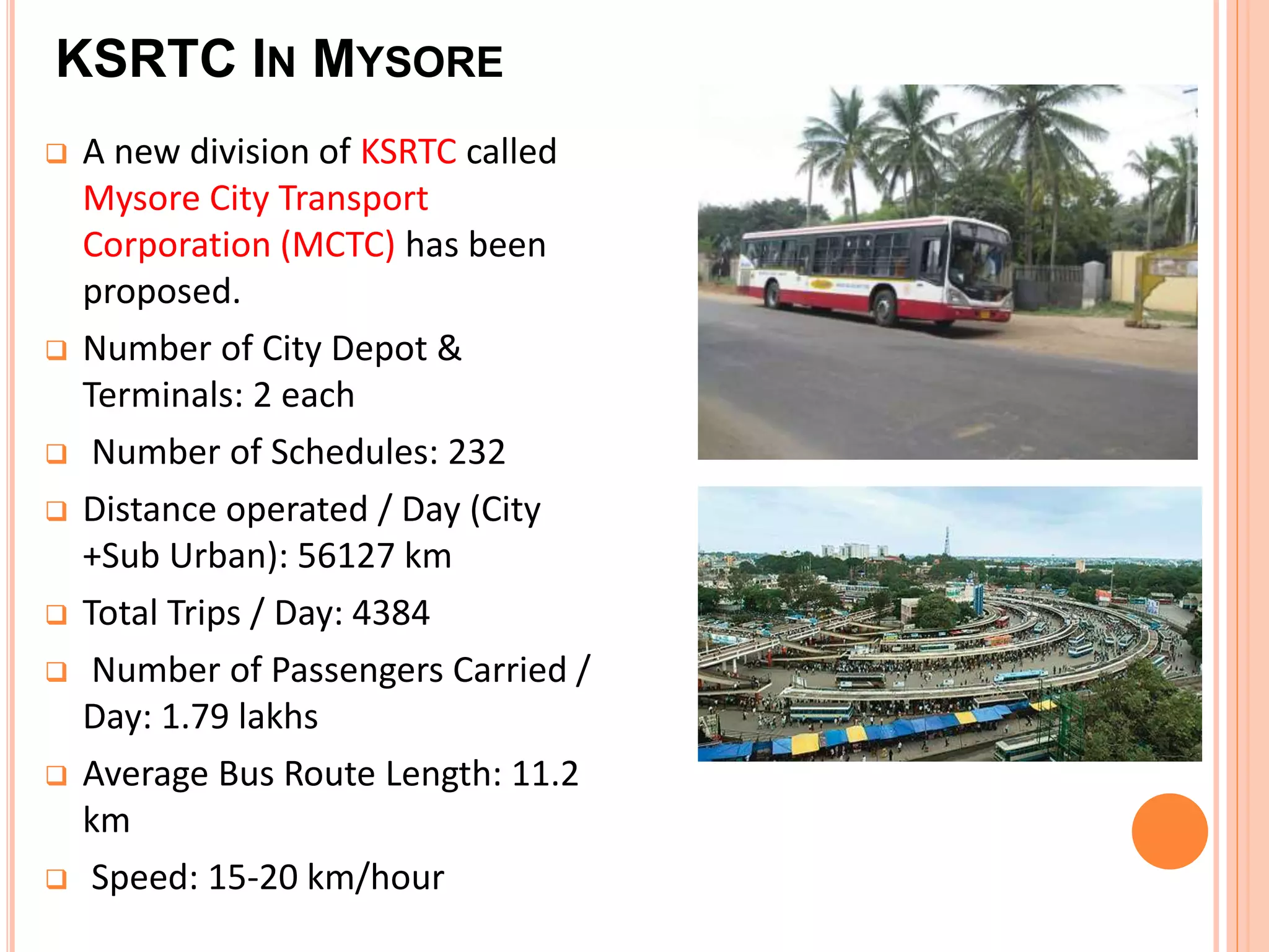 Mysore transportation | PPTX