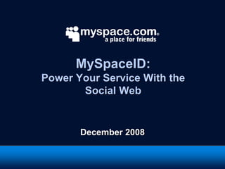 MySpace Open Platform | PPT