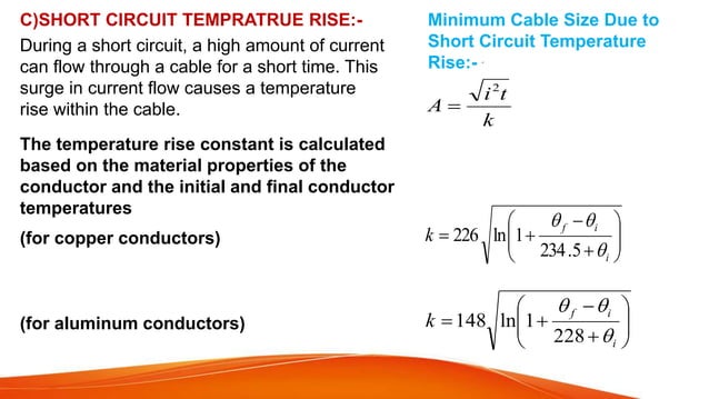 Cable Sizing Calculations | PPTX