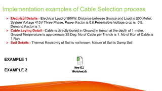 Cable Sizing Calculations | PPTX