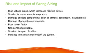 Cable Sizing Calculations | PPTX