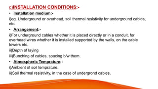 Cable Sizing Calculations | PPTX