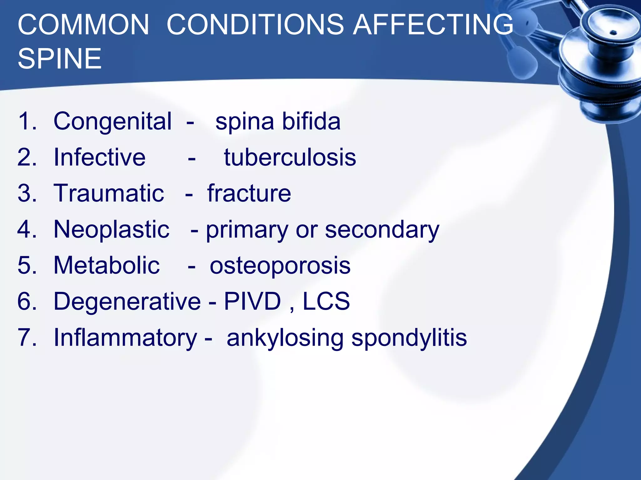 clinical examination of spine | PPT