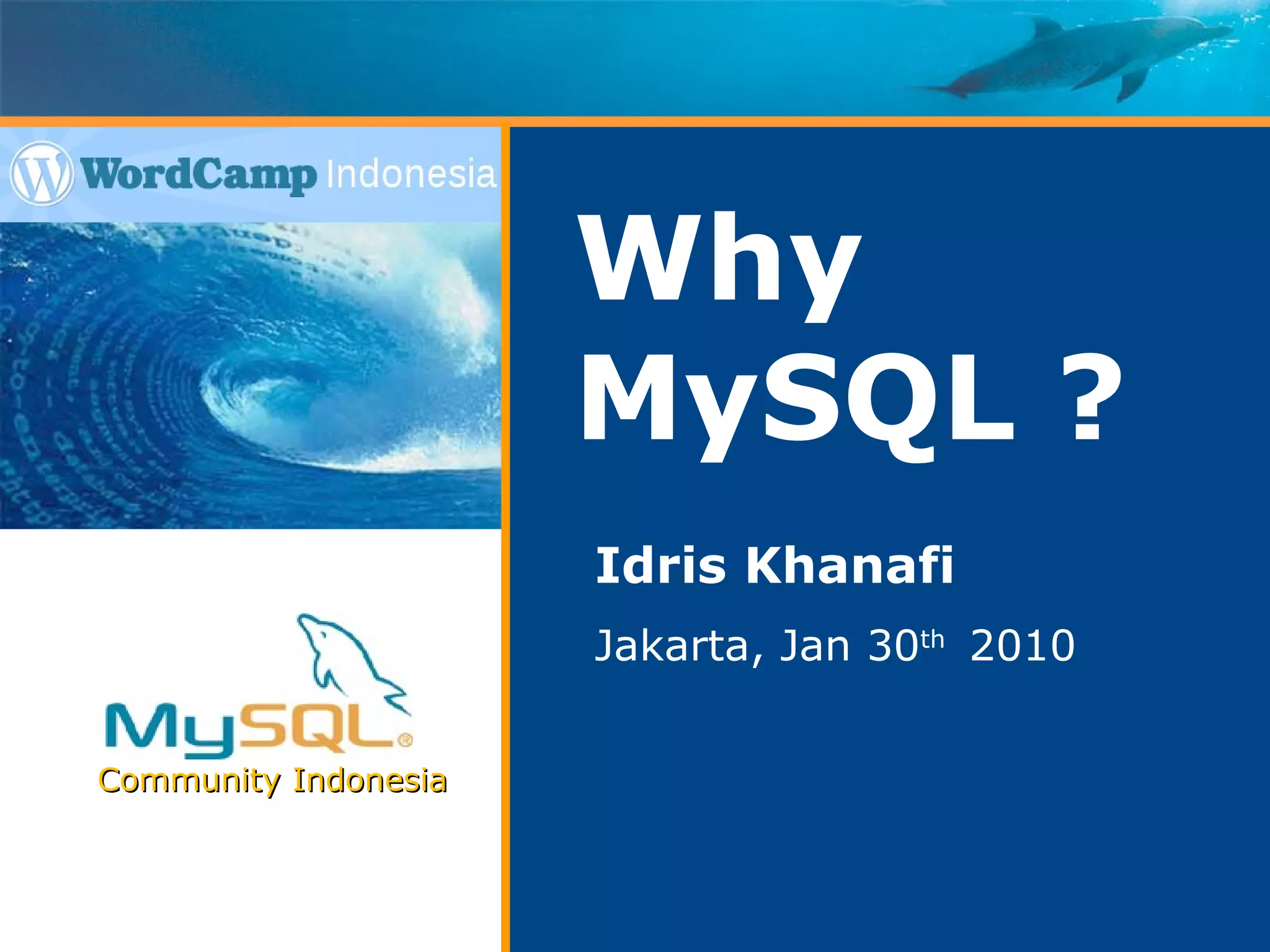 Why MySQL? | PPT