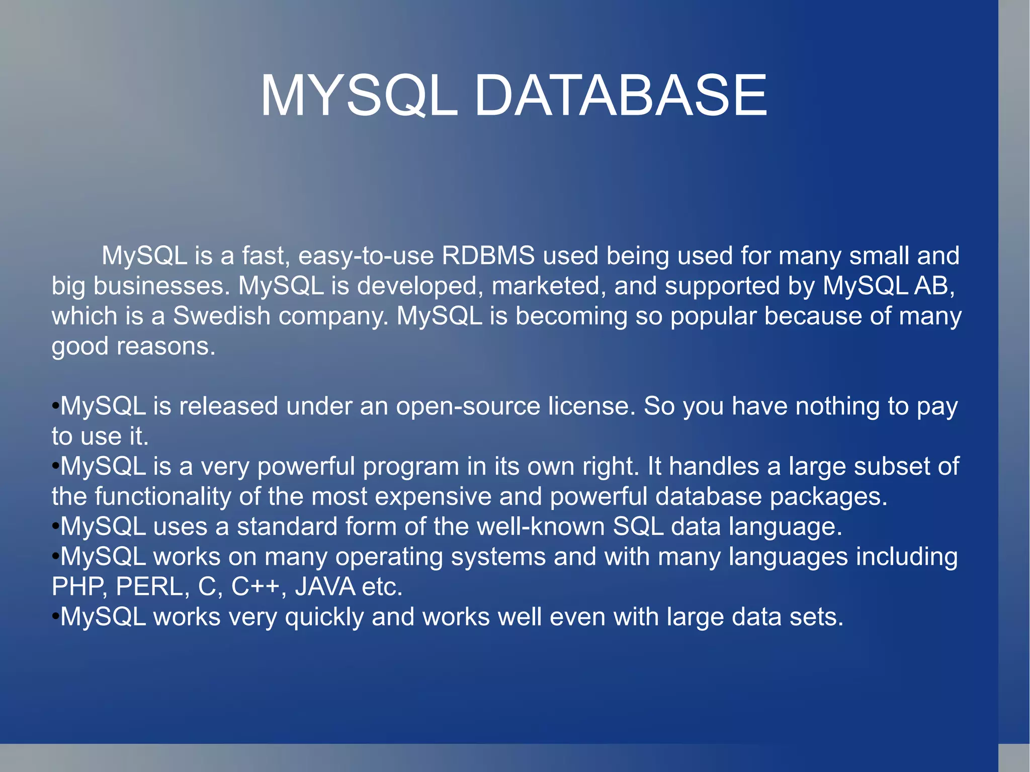 Mysql | PPT