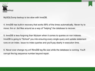 MySQL and DB Engines | PPT