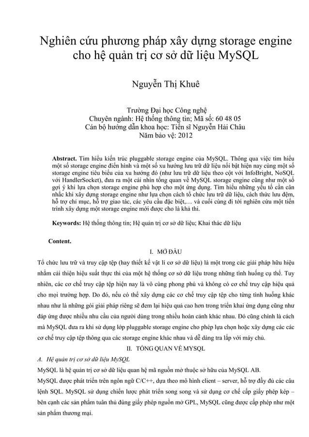 My sql.storage engine | PDF