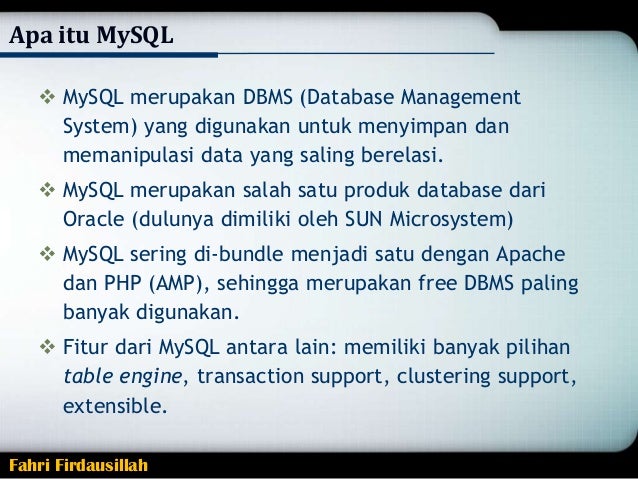 MySQL 1, introduction