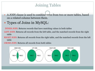MySQL.pptx comuterscience from kvsbbsrs. | PPT