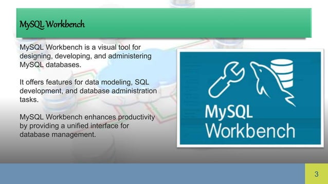 Mysql introduction and the components etc | PPTX