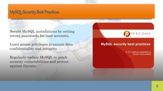 Mysql introduction and the components etc | PPTX