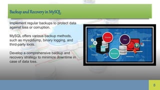 Mysql introduction and the components etc | PPTX