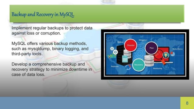 Mysql introduction and the components etc | PPTX