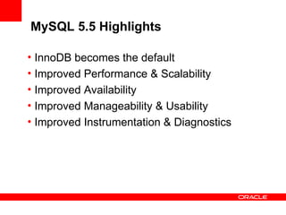 What's new in MySQL 5.5? FOSDEM 2011 | PPT