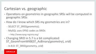 MySQL 8.0: GIS — Are you ready? | PPT