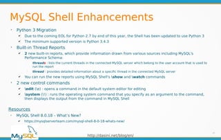MySQL 8.0.18 - New Features Summary | PPT