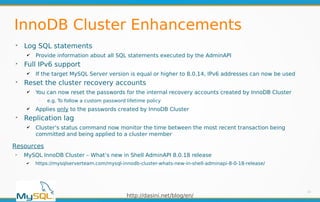 MySQL 8.0.18 - New Features Summary | PPT
