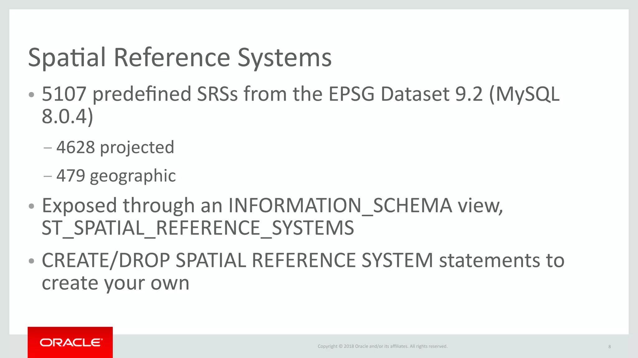 MySQL 8.0 GIS Overview | PDF