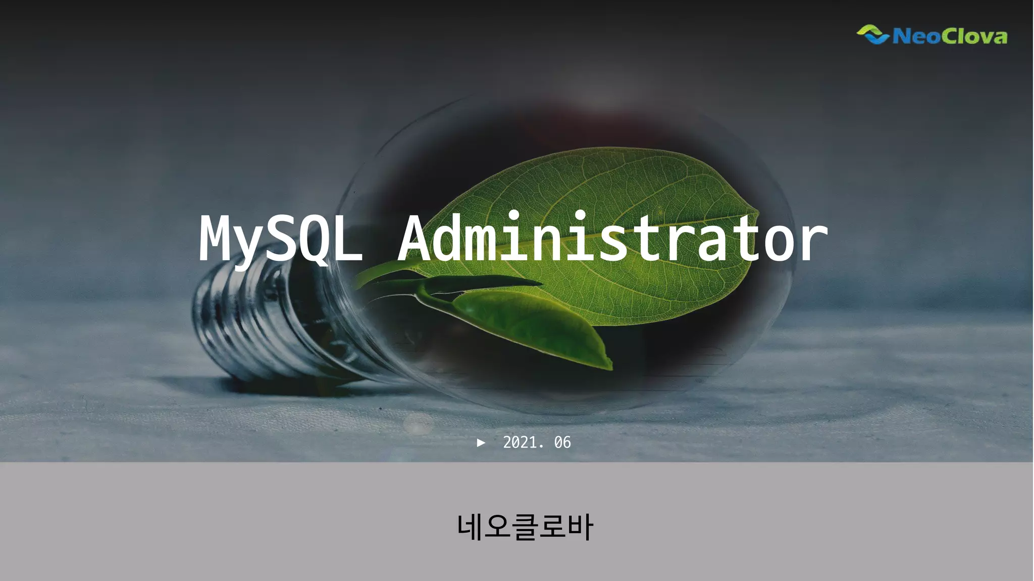 MySQL Administrator 2021 - 네오클로바 | PDF