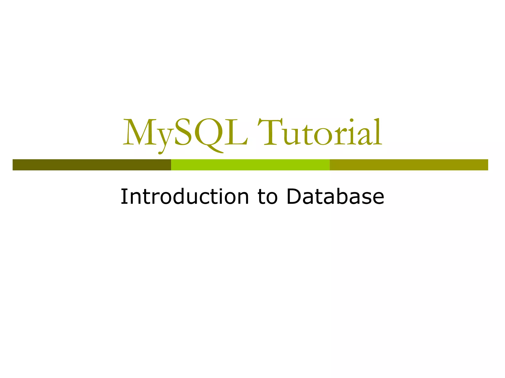 My sql advacnce topics | PPT