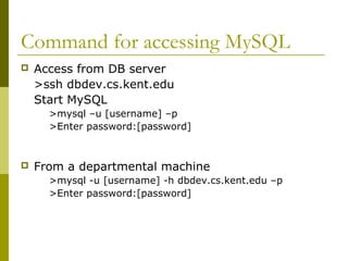 My sql advacnce topics | PPT