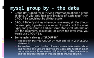 Mysql Aggregate | PPTX