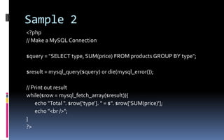 Mysql Aggregate | PPTX