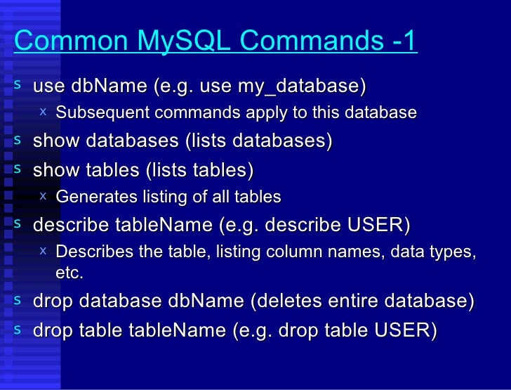 mySQL and Relational Databases