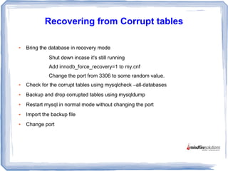 MySQL Backup & Recovery | PDF | Databases | Computer Software and ...