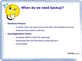 MySQL Backup & Recovery | PDF | Databases | Computer Software and Applications