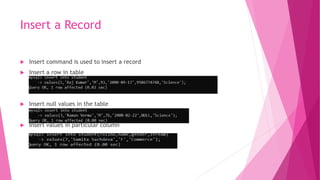 MySQL-commands.pdf | Databases | Computer Software and Applications