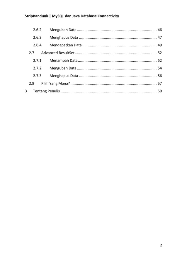My Sql Dan Java Database Connectivity Pdf