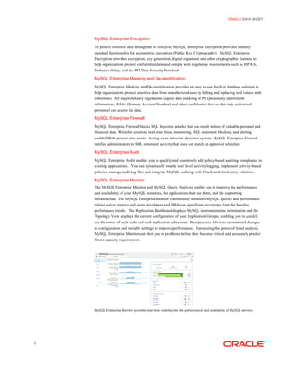 Mysql Enterprise Edition Feature and Tools | PDF