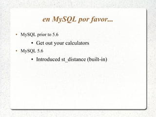 MySQL and GIS Programming | ODP