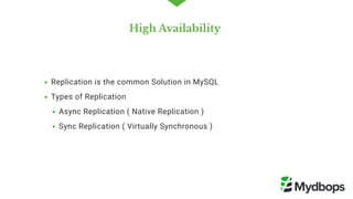 MySQL High Availability Solutions | PPT