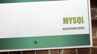 Mysql introduction | PPT