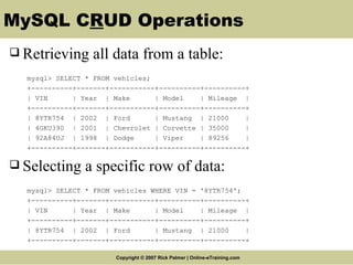 MySQL lecture | PPT