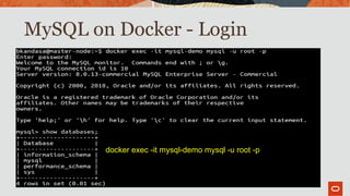 MySQL on Docker and Kubernetes | PPT