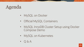 MySQL on Docker and Kubernetes | PPT